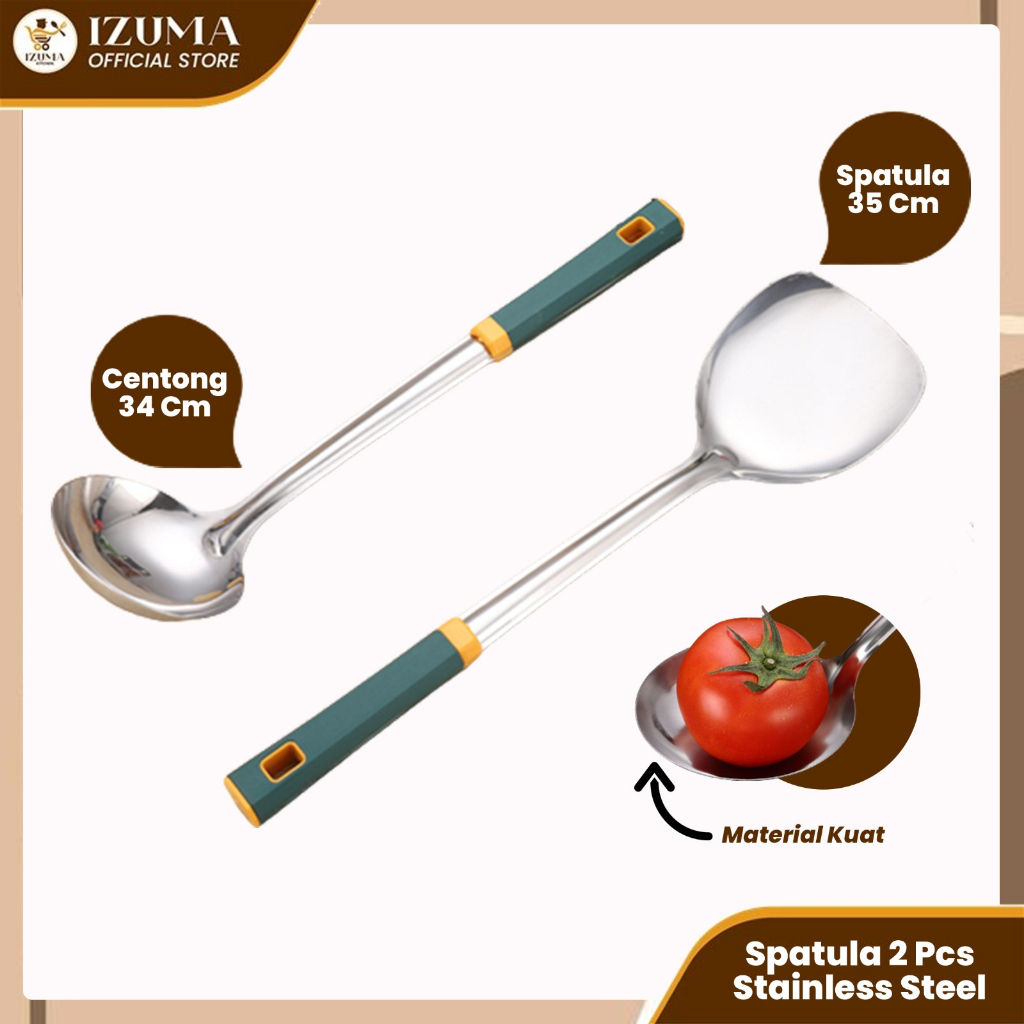 Jual IZUMA Sodet Spatula Stainless Steel Sutil Samsi Penggorengan ...