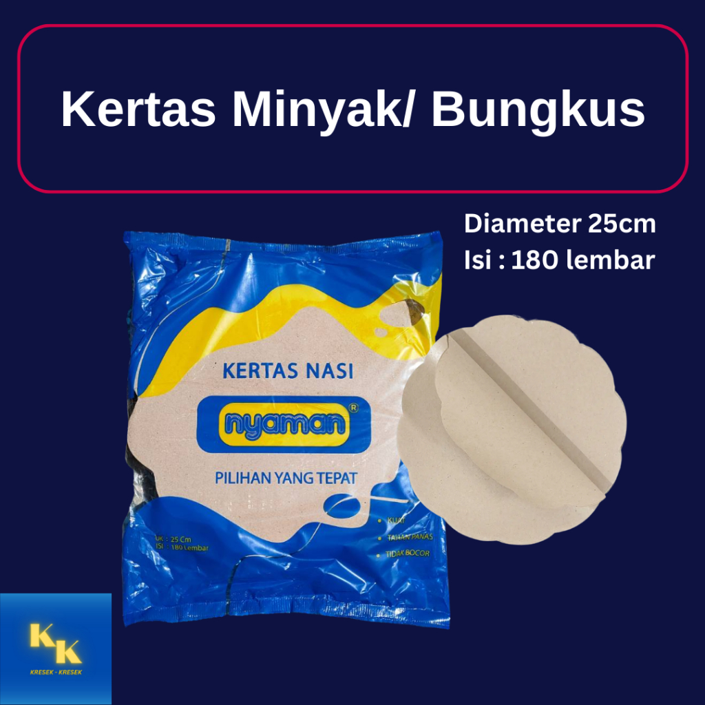 Jual Kertas Nasi Bunga Besar Diameter 25cm isi 100 lembar 180 lembar ...
