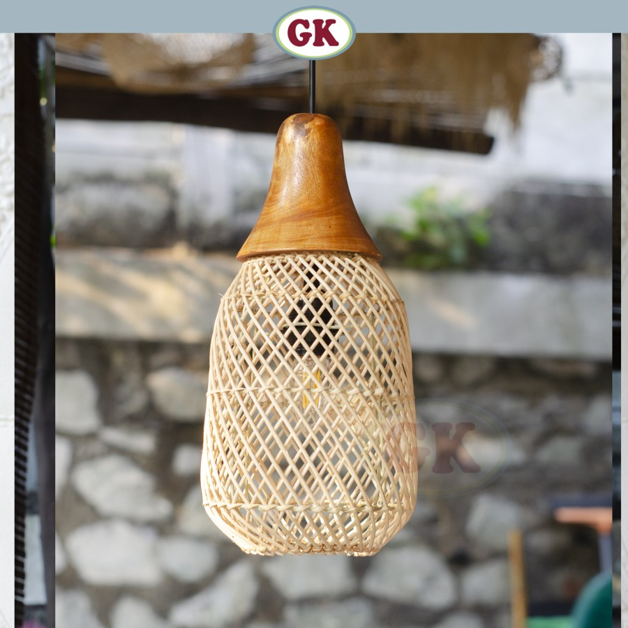Jual Kap Lampu Gantung Rotan KUBAH 06 - Minimalis Dekorasi Lampu Kayu ...