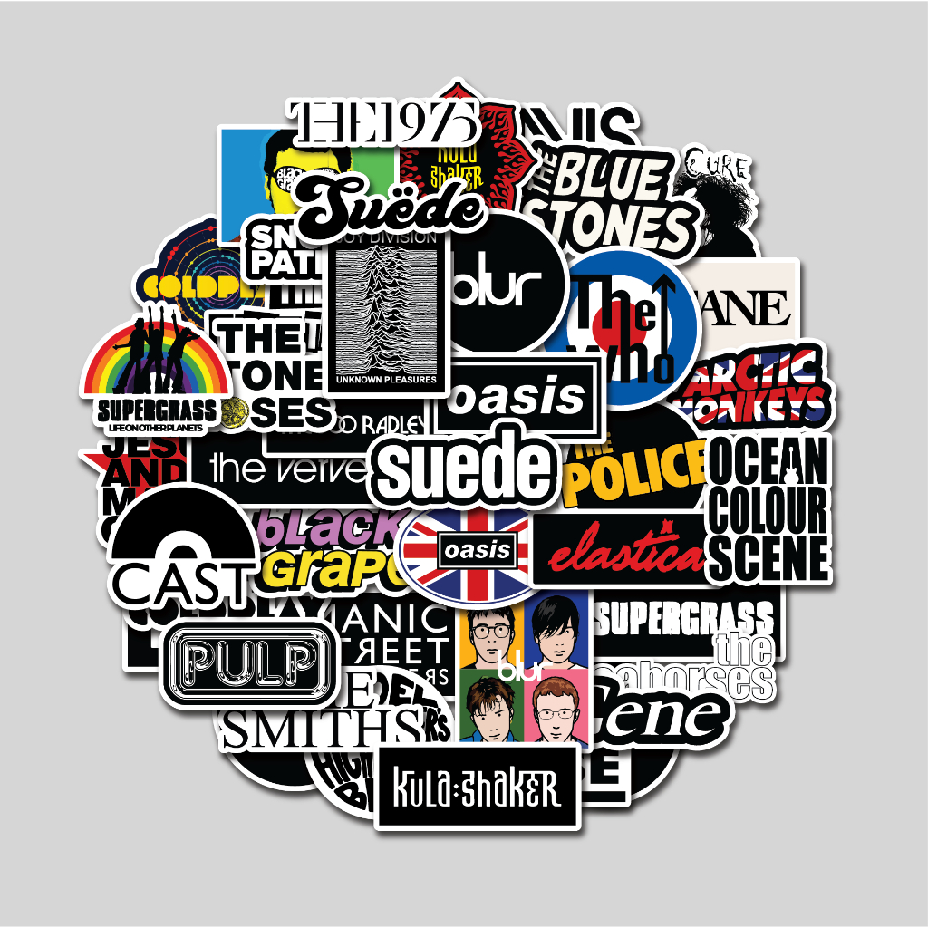 Jual STICKER PACK BRITPOP BAND | STICKER TUMBLER | STIKER LAPTOP KOPER ...