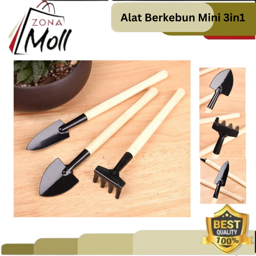 Jual BUY 2 FREE 2 Alat Berkebun Bercocok Tanam Mini 3 in 1 Set Sekop ...
