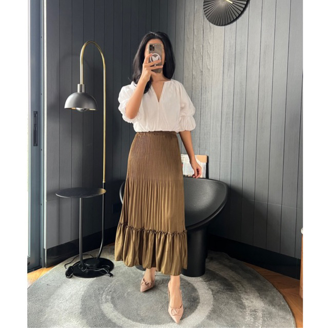 Jual Rok Plisket Lidi Cabang / Rok Plisket Duyung / Rok Plisket Mayung Cabang Premium / Rok ...
