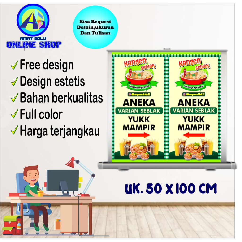 Jual SPANDUK PLANG ANEKA VARIAN SEBLAK KIRI KANAN 50X100 BISA REQUEST ...