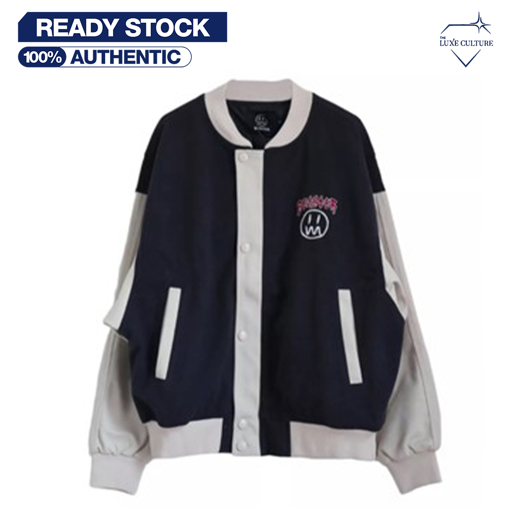 Jual Beaster Black White Logo Varsity Jacket / Jaket Varsity Branded ...