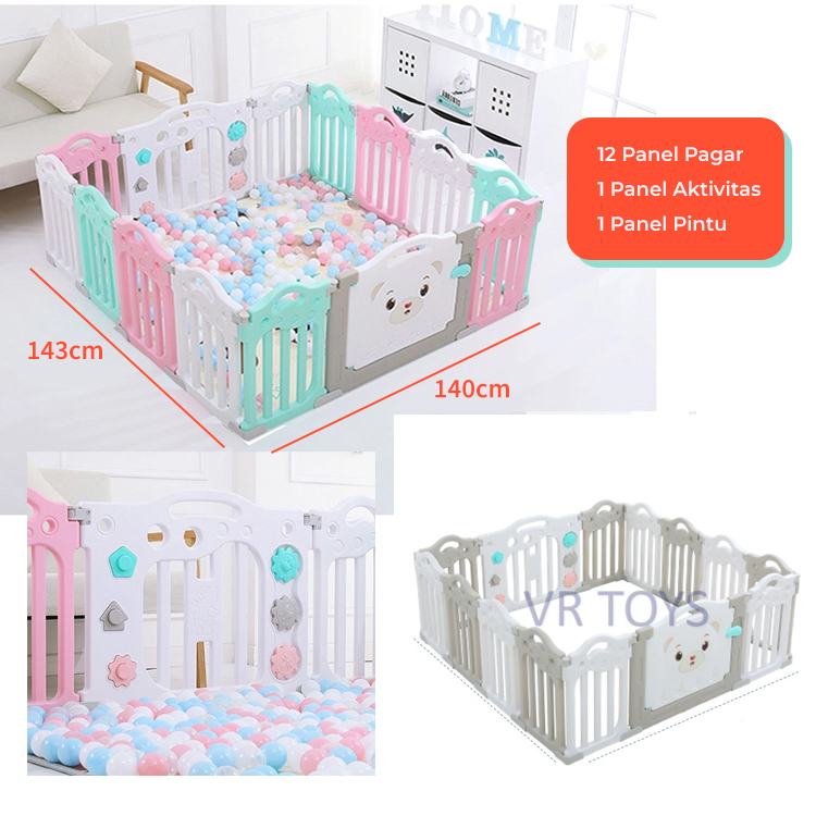 Jual NJM - Baby Fence Pagar Bayi Pagar Anak Bayi Pagar Mainan [12 + 2 ...
