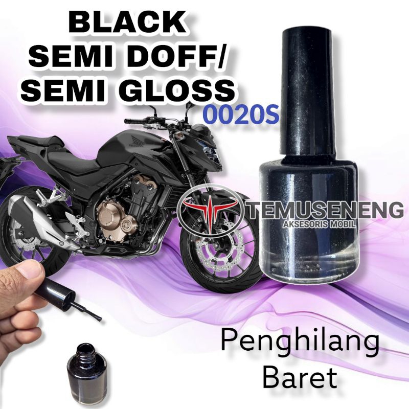 Jual 0020S Cat Black Semi Doff / Black Semi Gloss Solid Hitam ...