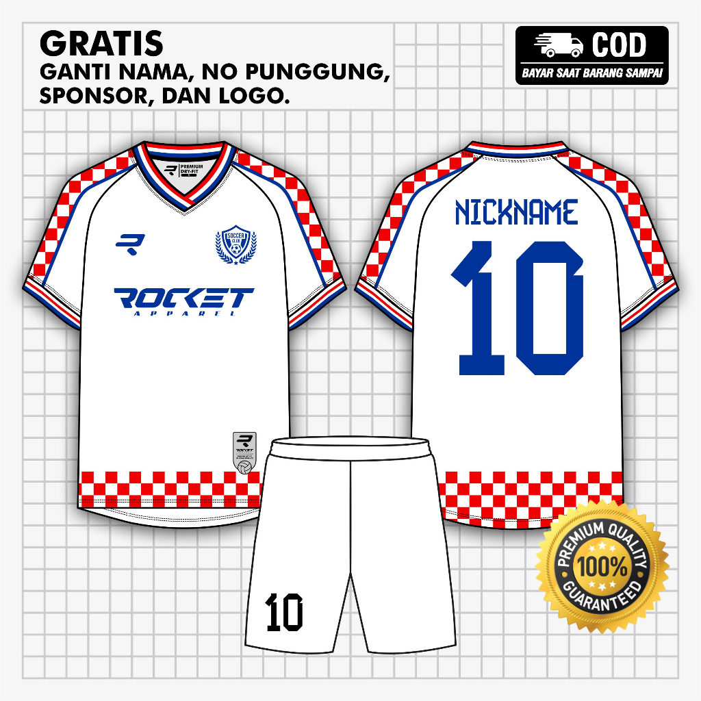 Jual Jersey Futsal Custom Full Printing / Jersey Sepak Bola Custom Full Printing Bebas Custom ...