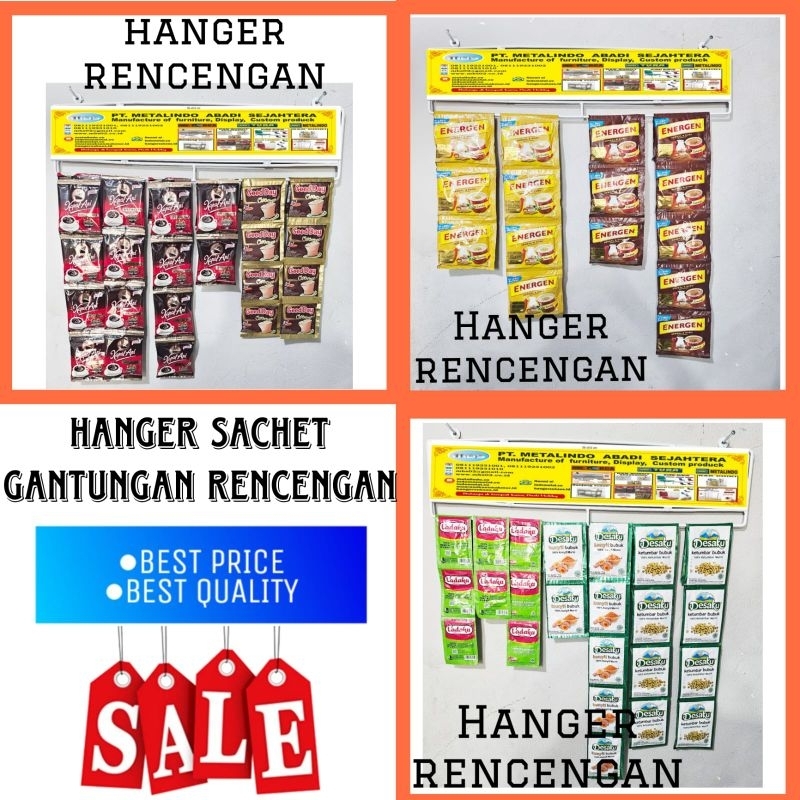 Jual Gantungan rencengan hanger display sachet bahan tebal | Shopee ...