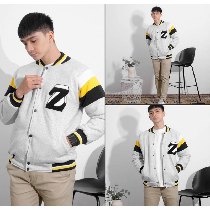 Jual VARSITY Jacket MERAH NEVI CREAM Jaket Varsity Pria Premium HITAM ...