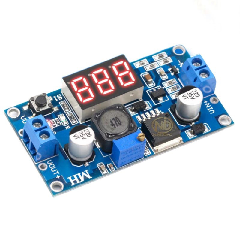 Jual LM2596 Module StepDown Converter DC to DC with display 7 segmen ...