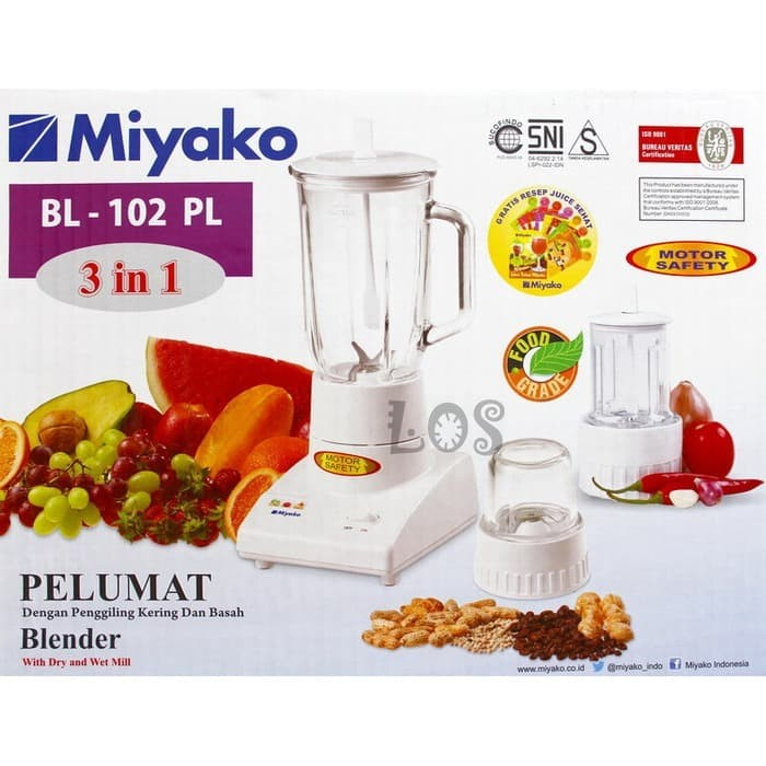 Jual BLENDER MIYAKO 3 IN 1 BL-102 - PL | Shopee Indonesia