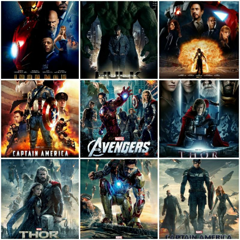 Jual PAKET POSTER FILM & SERIES MARVEL PHASE 1-5 (44 POSTER) | Shopee ...