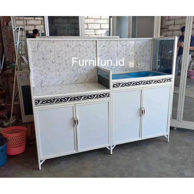 Jual Meja Wastafel / Rak Piring aluminium / Meja Kompor | Shopee Indonesia