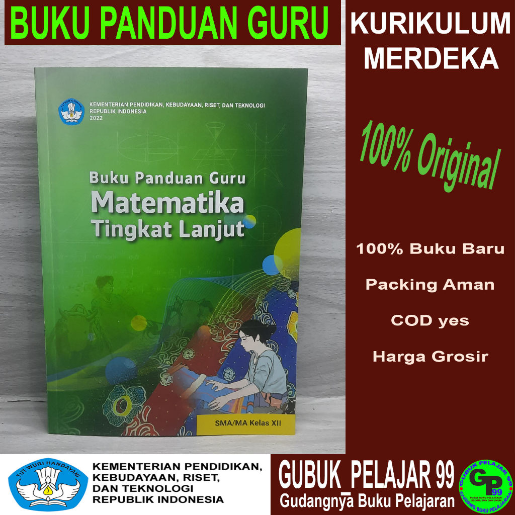 Jual Buku Panduan Guru MATEMATIKA Tingkat Lanjut XII Untuk SMA/SMK Kelas 12 Kurikulum MERDEKA ...