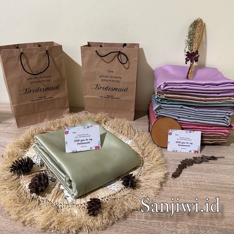 Jual { FREE PAPER BAG DAN CARD } Paket Seragaman Bridesmaid/ Baju Nikah ...