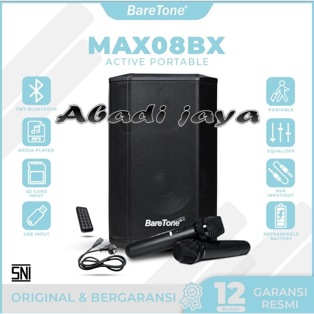 Jual portable wireless baretone max08bx / max 08bx / max08 bx 8 inch ...
