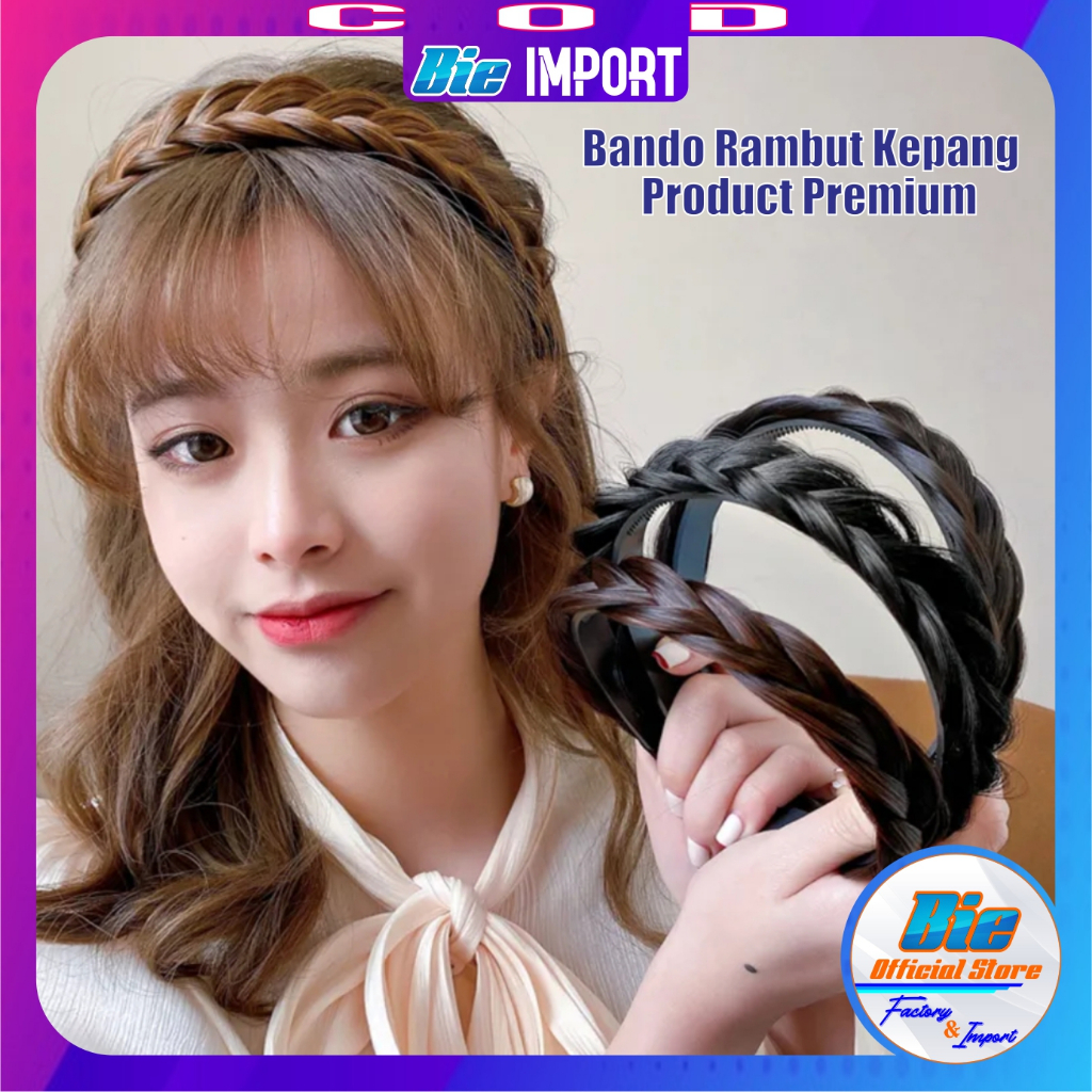 Jual Bando Rambut Kepang Premium Impor Best Seller | Shopee Indonesia