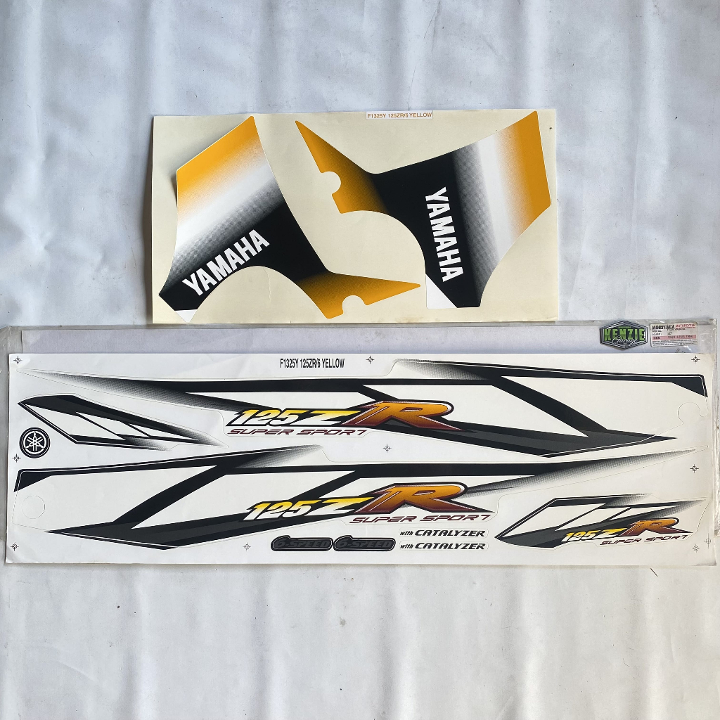 Jual Stiker striping 125Z 125ZR Kuning Petir original moritaka | Shopee ...