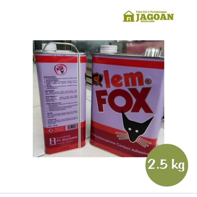 Jual FOX Lem Kuning Serbaguna kaleng merah 2.5kg | Shopee Indonesia