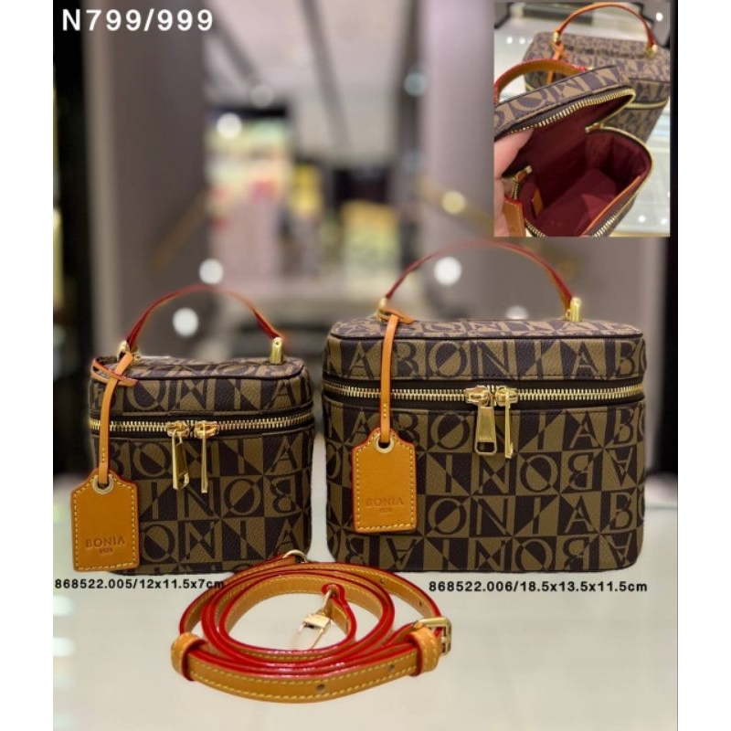 Jual tas bonia original sling bag vanity case monogram | Shopee Indonesia
