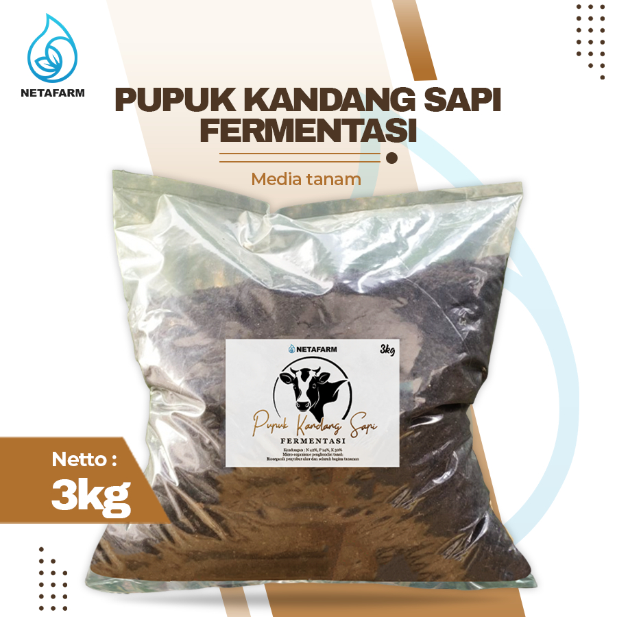 Jual Pupuk Kandang Sapi Fermentasi Organik - 3kg | Shopee Indonesia