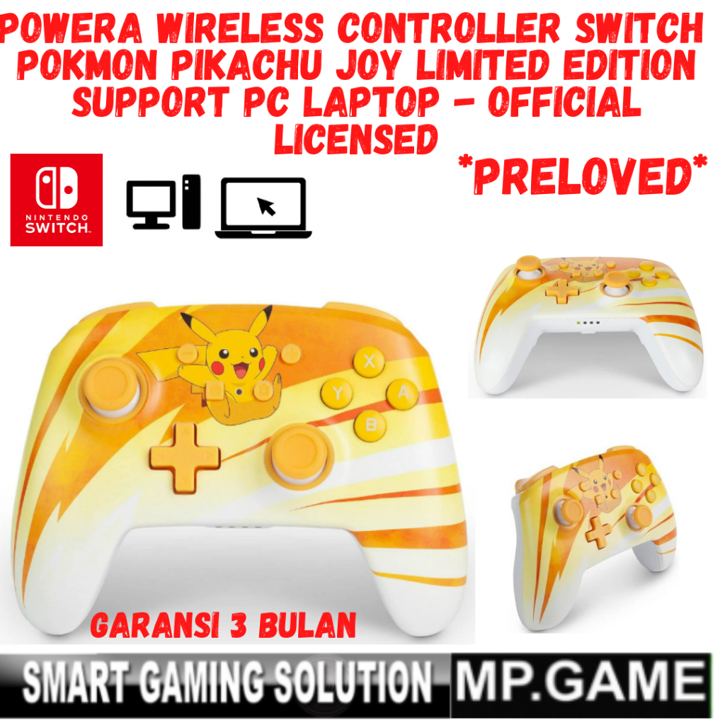 Jual PowerA Switch Enhanced Wireless Controller Pokmon Pikachu Joy PC ...