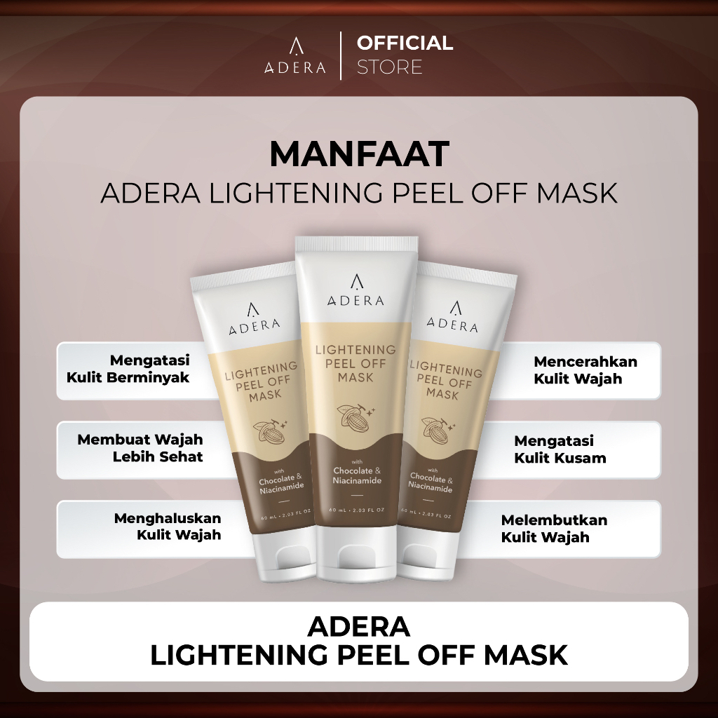 Jual ADERA Lightening Peel Off Mask Mencerahkan Kulit Tampak Lebih ...
