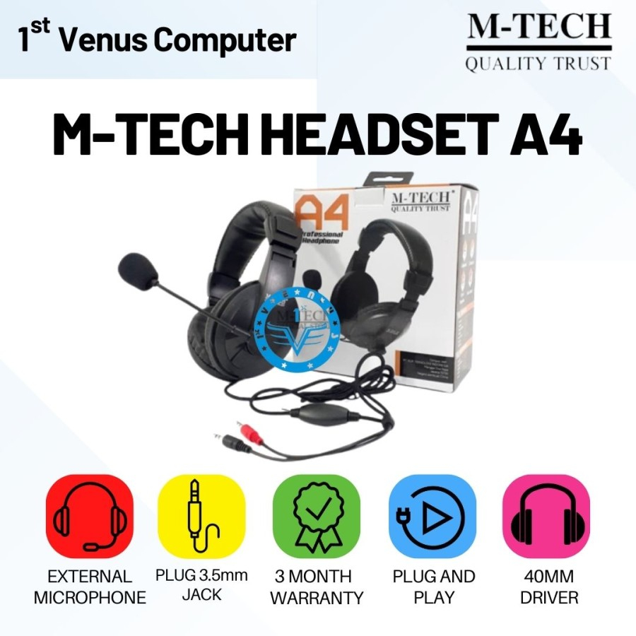 Jual HEADSET GAMING M-TECH A4 HEADPHONE GAMING / HEA01-MTC | Shopee ...