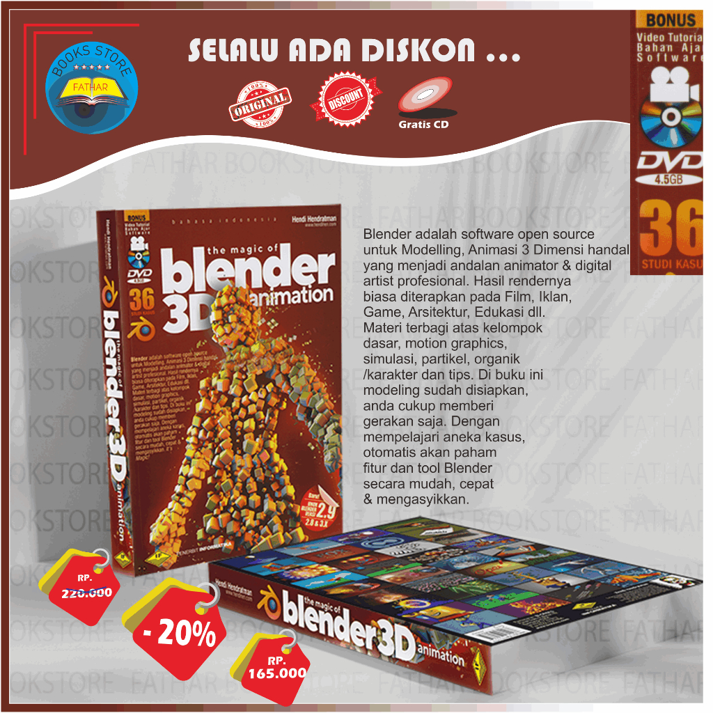 Jual Buku The Magic Of Blender 3D Animation 36 studi kasus Hendi Hendratman | Shopee Indonesia