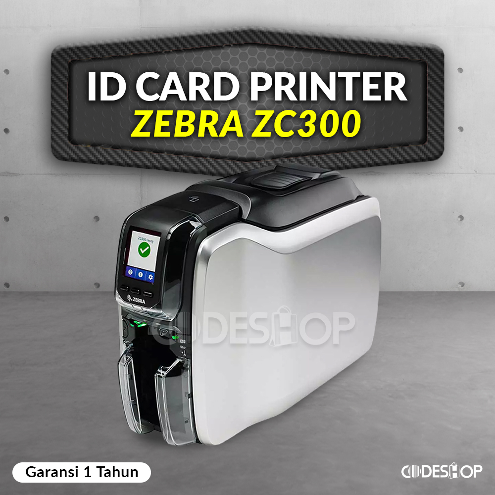 Jual HARGA SPESIAL - Printer Kartu Id Card Zebra ZC300 300dpi Single Side | Shopee Indonesia