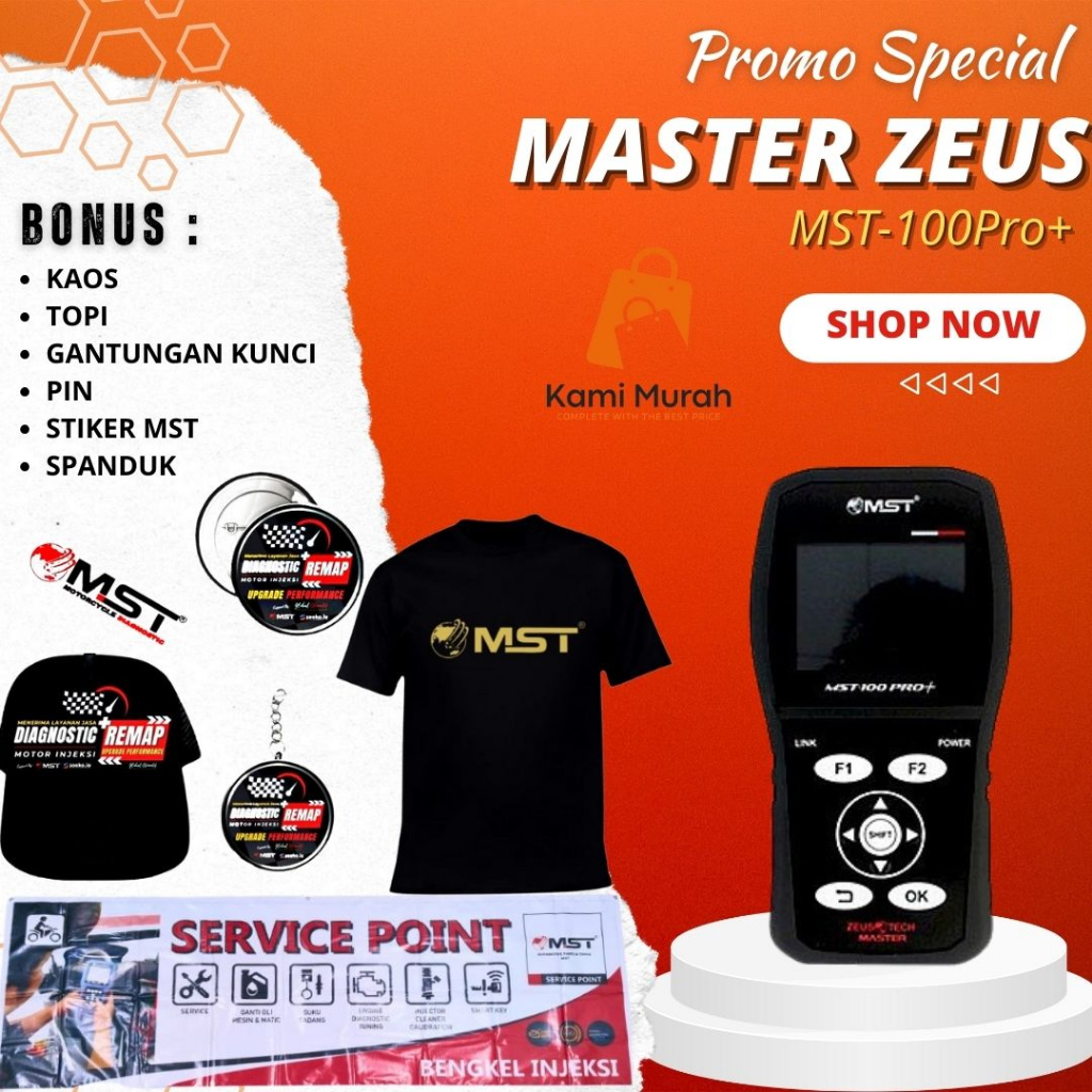Jual Scanner Motor Injeksi Universal MASTER ZEUS MST 100 PRO PLUS Sudah ...