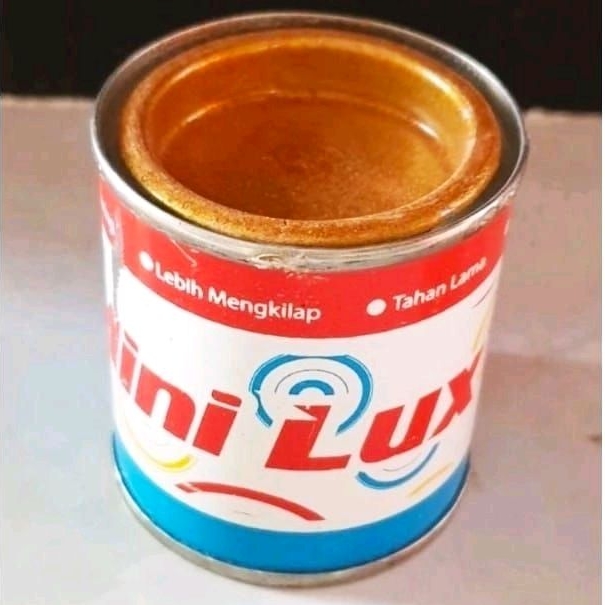 Jual Cat kayu dan besi Minilux 50 gram warna emas/gold | Shopee Indonesia