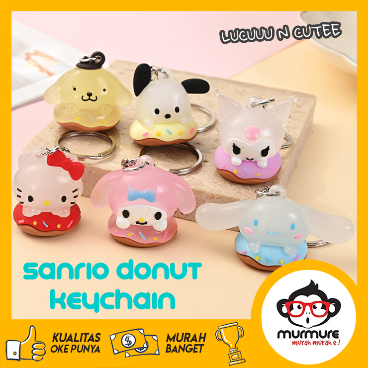 Jual MURMURE | GANTUNGAN KUNCI KARAKTER SANRIO LUCU DONAT KEYCHAIN KITTY KUROMI POMPURIN MELODY ...
