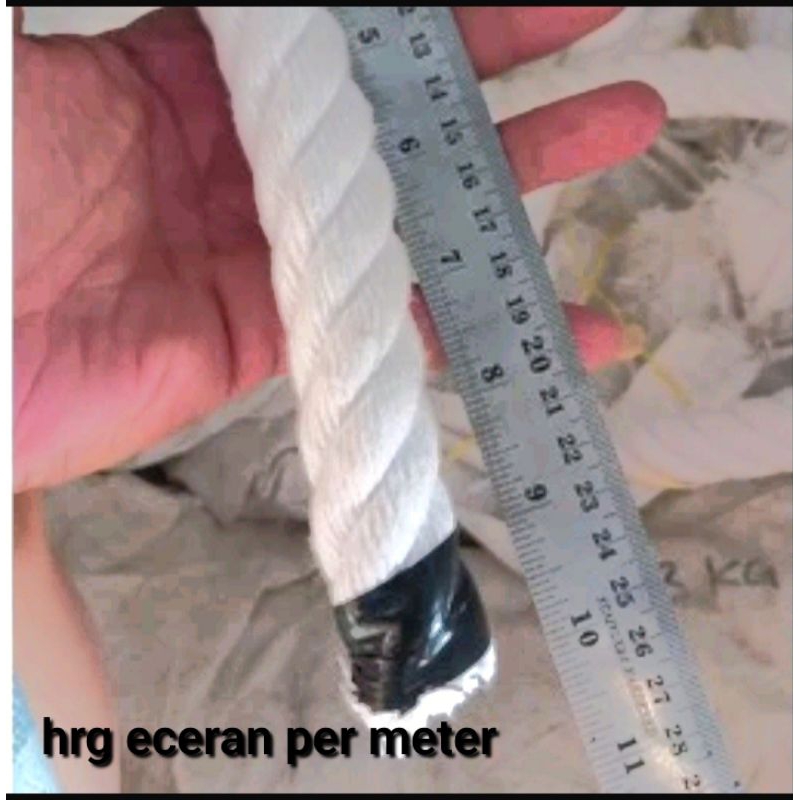 Jual 1 Meter Tali Tambang 18mm 20mm 24mm Hrg Per Meter Tali Kain Katun ...