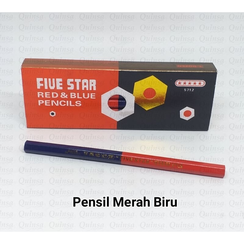 Jual Pensil Merah Biru Five Star Besar / Pensil Jahit Satuan | Shopee ...