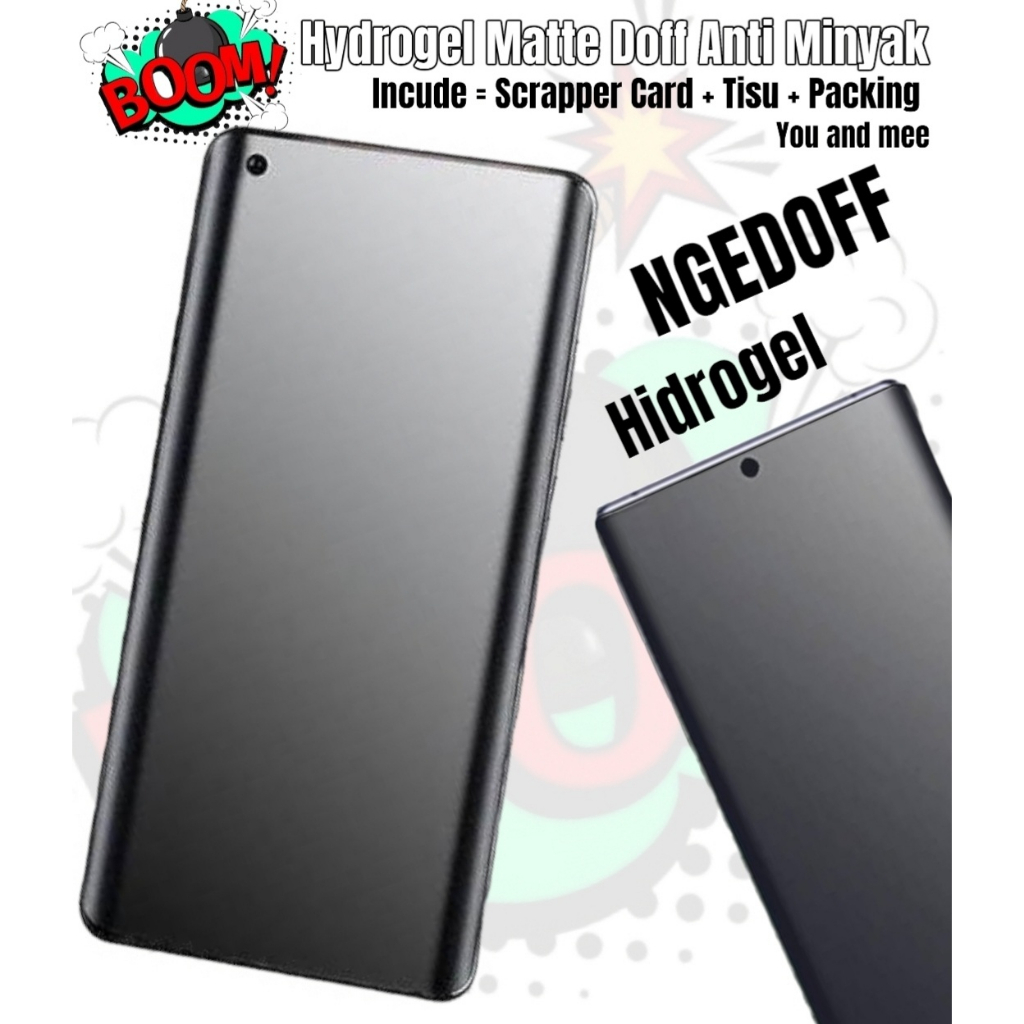 Jual BO0M ! Hydrogel MATTE FRONT BACK XIAOMI MINOTE 10 10Pro 10Lite 3 2 ...