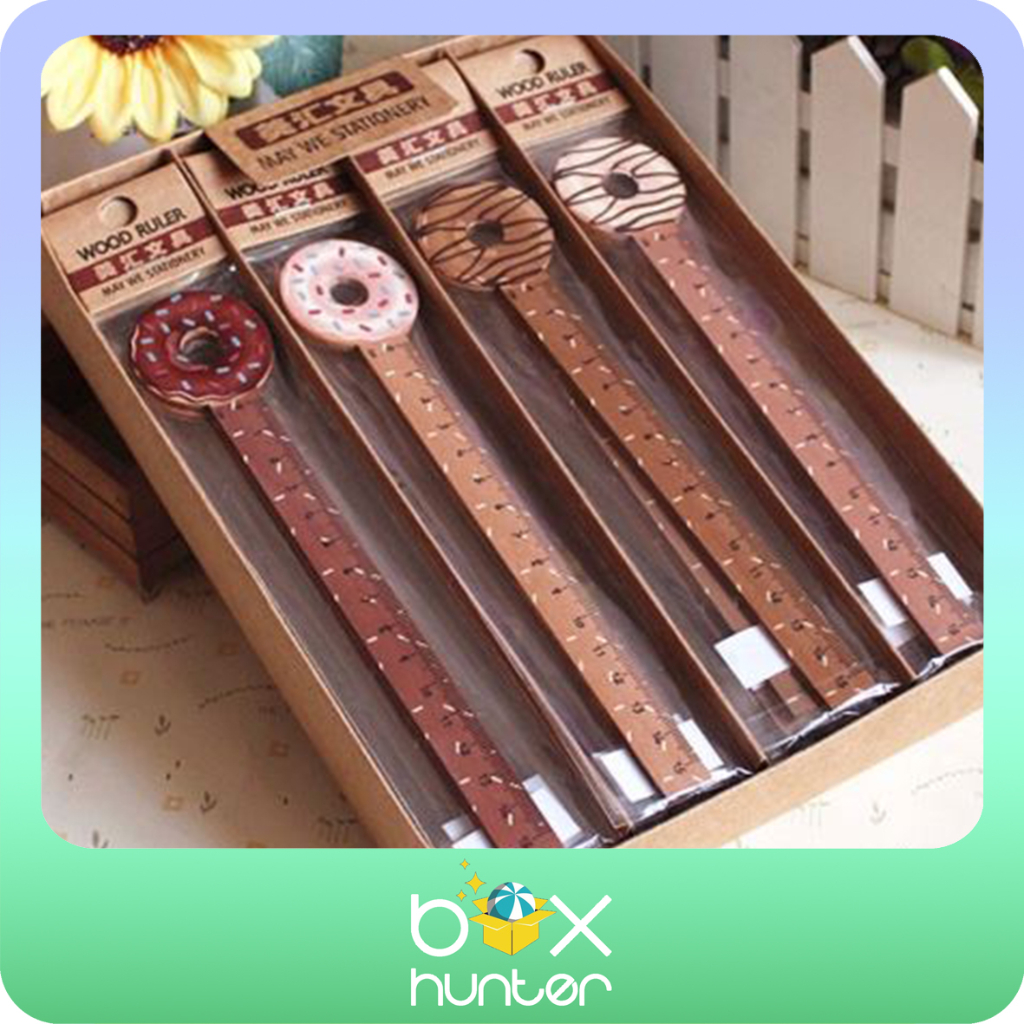 Jual PENGGARIS KAYU DONAT | DONUT RULER WOOD | Penggaris Sekolah ...