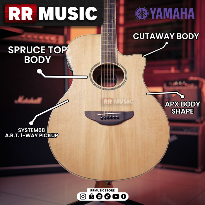 Jual Gitar Akustik Elektrik Yamaha APX600 APX 600 Original | Shopee Indonesia