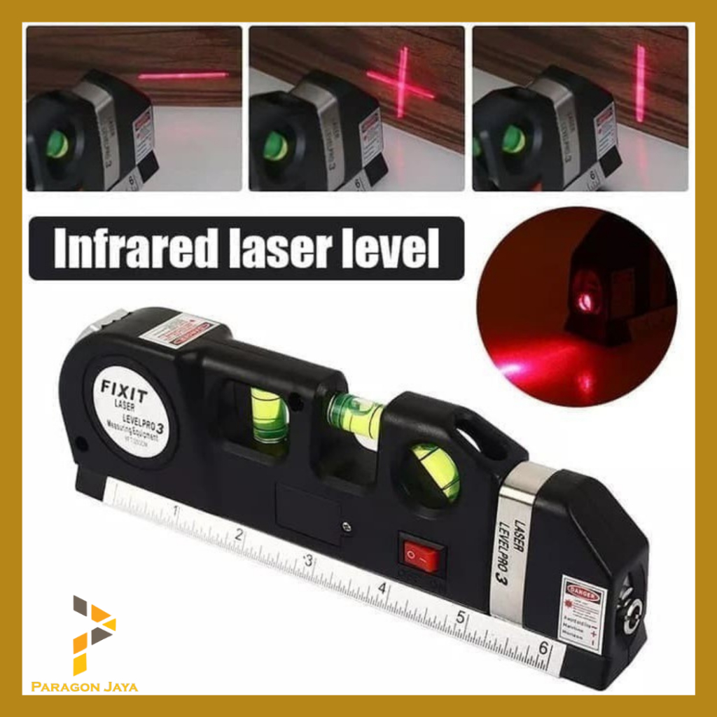 Jual Fixit Level Pro 3 Penggaris Laser Waterpass Meteran Laser 250 Cm ...