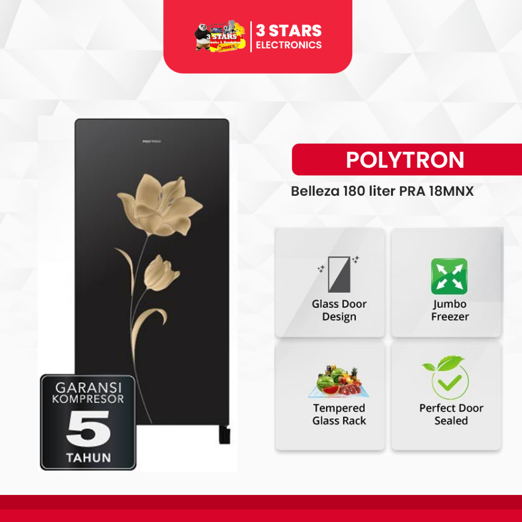 Jual KULKAS POLYTRON 1 PINTU 180 LITER 75 WATT - PRA 18 MNX | Shopee ...