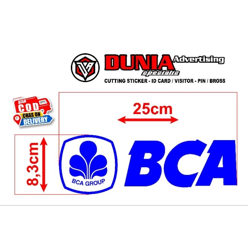 Jual CUTTING STICKER BCA / Bahan Oracal / untuk di tempel pada mesin ...