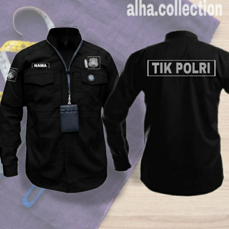 Jual Kemeja Tik Polri Full Bordir | Kemeja Tik Polri Lengan Panjang ...