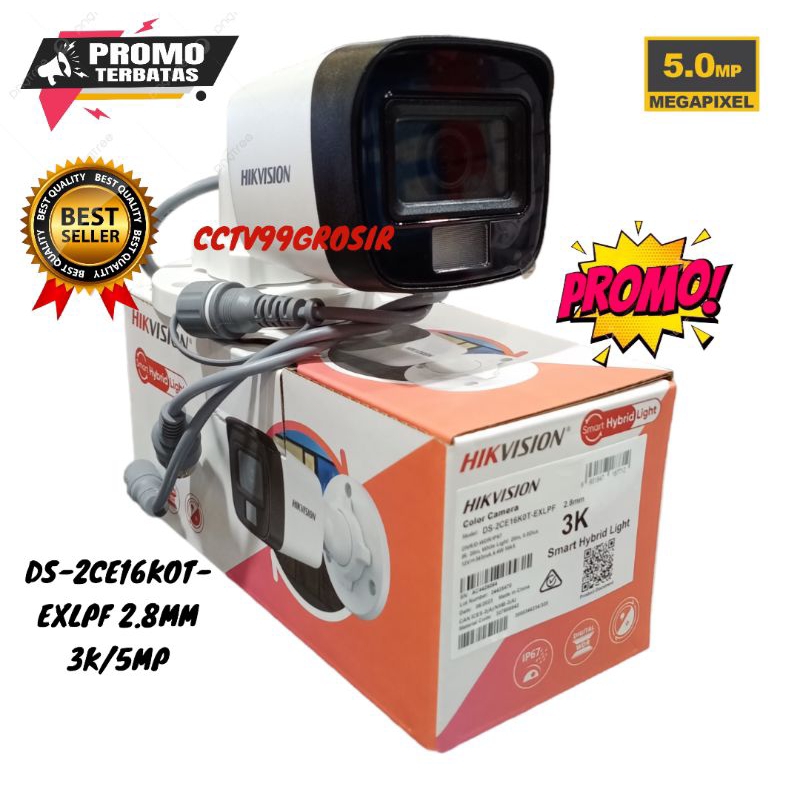 Jual KAMERA CCTV OUTDOOR HIKVISION 5MP 3K TURBO HD 2CE16KOT EXLPF 5MP | Shopee Indonesia