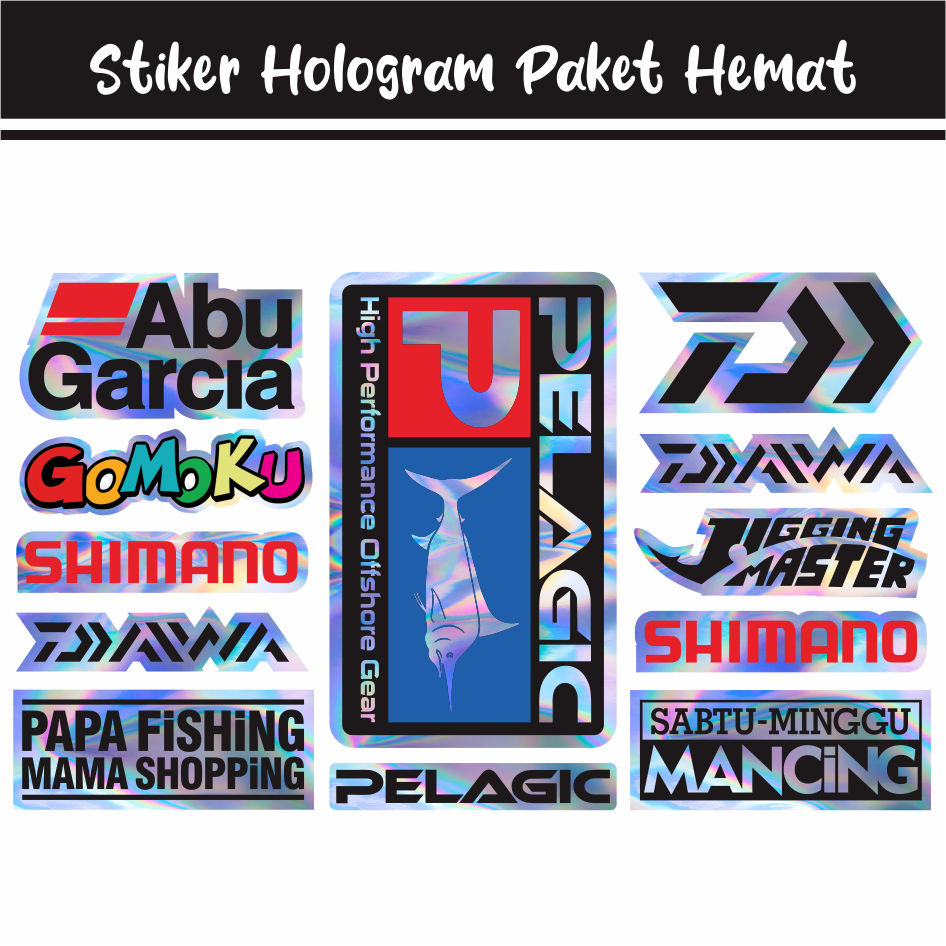 Jual Paket Stiker Pancing Cuting Brand Pancing Tackle Box Lure Murah ...
