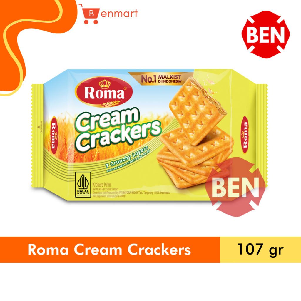 Jual ROMA CREAM CRACKERS 107g 107gr 107 g gr - Kotak Pak Dus Bungkus ...
