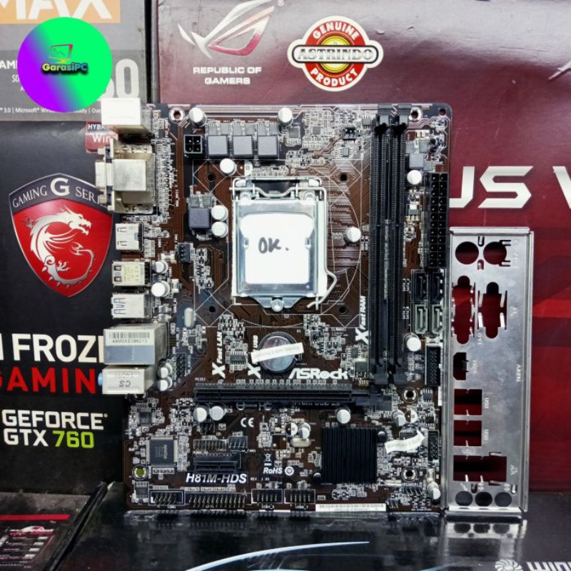 Jual Motherboard H81 ASRock H81M-HDS HDMI Socket LGA 1150 DDr3 | Shopee Indonesia