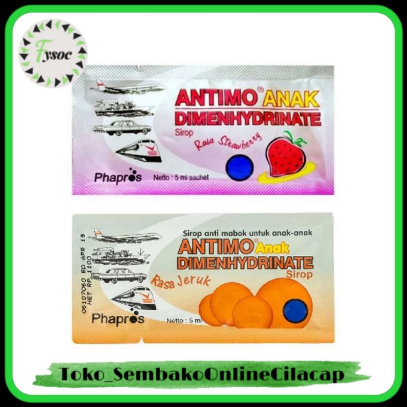 Jual ANTIMO ANAK RASA JERUK DAN STRAWBERRY 5 ML SATUAN | Shopee Indonesia