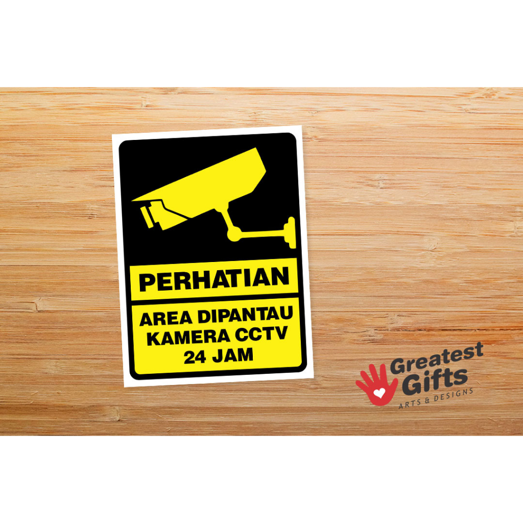 Jual Sticker CCTV Stiker Sign Rambu K3 Kamera Keamanan | Shopee Indonesia
