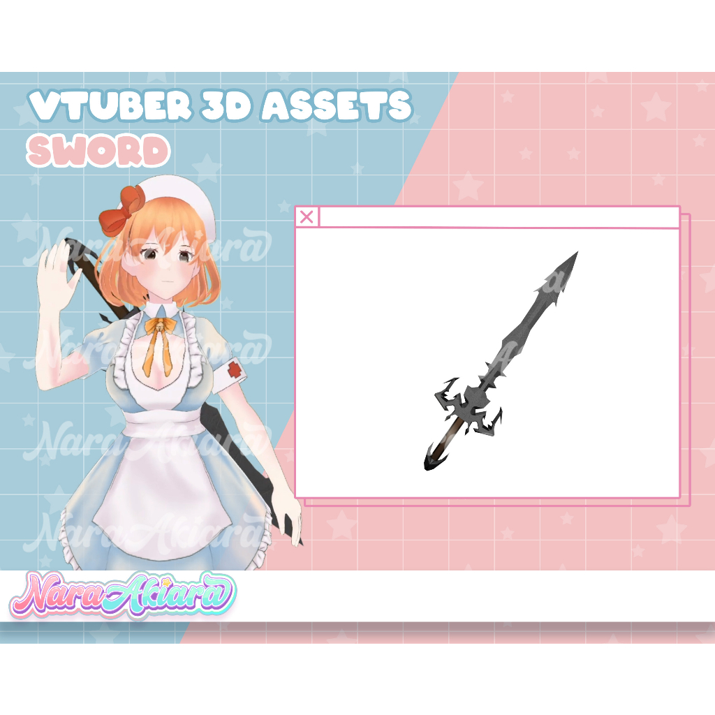 Jual Senjata Streaming Keren dengan Pedang 3D untuk Vtuber, Pedang Karakter 3D Siap Digunakan ...