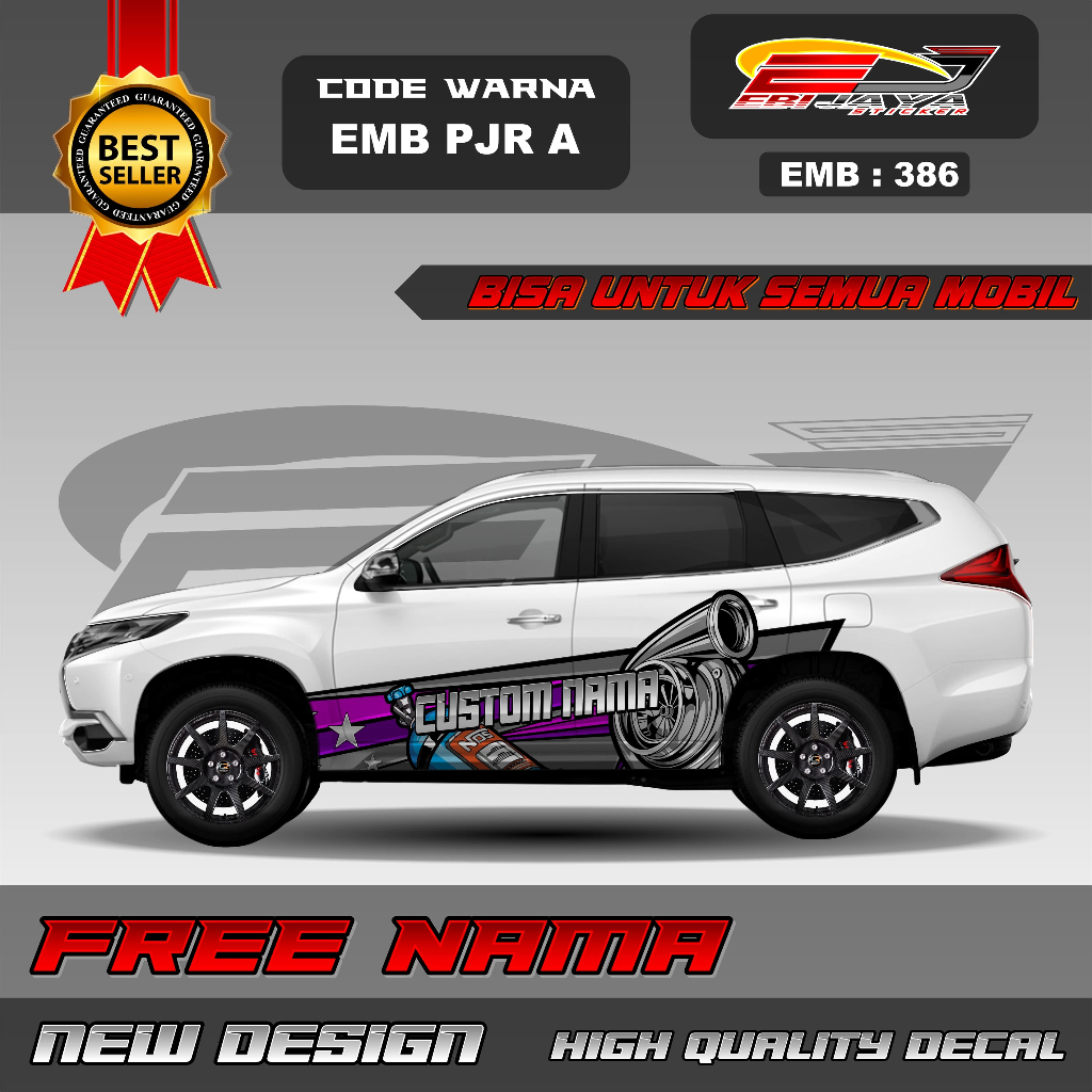 Jual DECAL MOBIL SUV PAJERO, FORTUNER, ROCKY DESAIN THAILOOK-STIKER ...